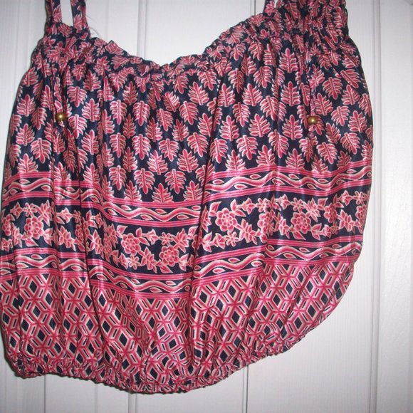 Elan | Tops | Pink Black Spaghetti Strap Halter Top Shoulder Tie Resort ...